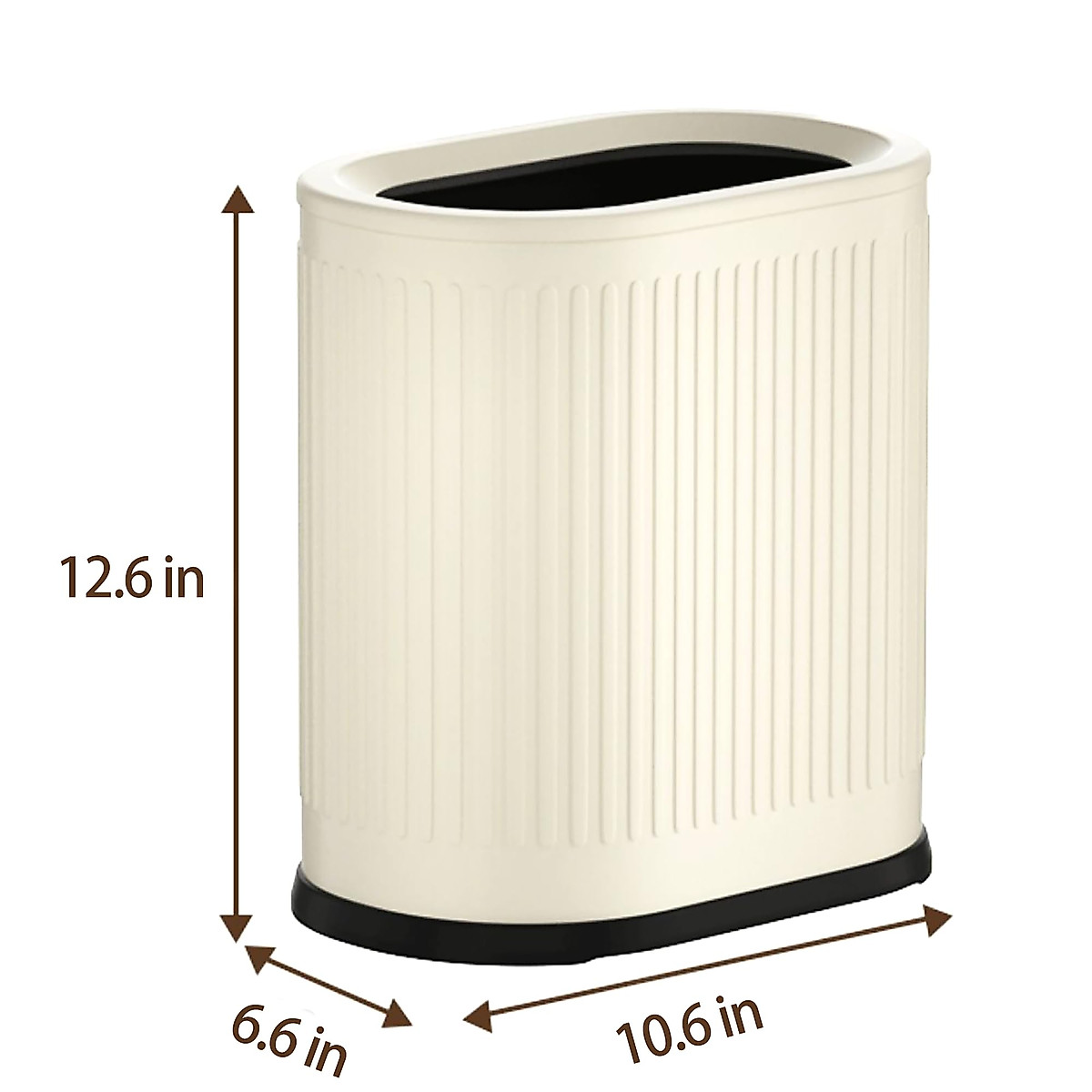IVTUVTI Slim Bathroom Trash Can, 1.6 Gallon Garbage Can with Inner Barrel, Small Stainless Steel Wastebasket, Garbage Container Bin Waste Bin for Kitchen, Home, Office, Bedroom