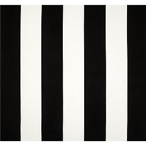 RSH DECOR: Square Throw Pillows Set of 2 | 17” x 17” | All-Weather Spun Fabric | Water and Fade-Resistant | Outdoor Accent Pillows for Patio Furniture | Black & White Stripe