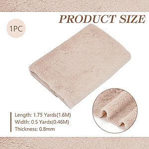 BENECREAT 63x20 Inch Short Hair Faux Fur Fabric, Antique White Pre-Cut Craft Fur Fabric Shaggy Fur Patches for Costumes, Apparel, Rugs, Pillows, Decorations