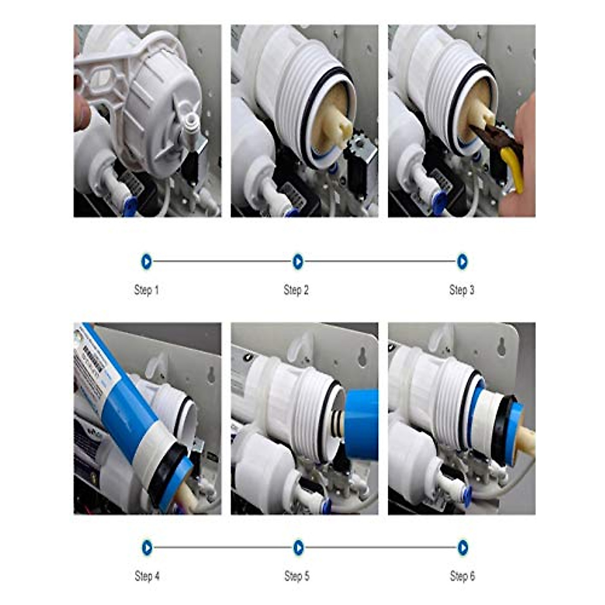 Compatible with HYDRO LOGIC STEALTH RO100 COMPATIBLE THREE FILTER PACK-100 GPD RO MEMBRANE CARBON & SEDIMENT FILTER by CFS