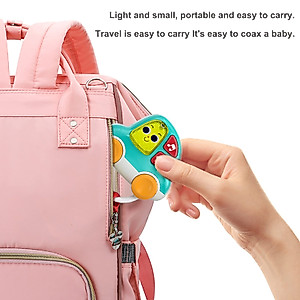 Yiosion Baby Musical Rattle Teether Set, Shaker, Grab and Spin Rattle, Early Educational FunKeys Toy Car Keychain with Light and Sounds, Gift for 3, 6, 9, 12 Month Infant Newborn