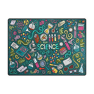 ALAZA Science Chemistry Area Rug Rugs for Living Room Bedroom 7' x 5'