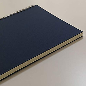 YUREE Spiral Notebook/Spiral Journal Lined, B5 Hard Kraft Cover Wire Bound Notebook Ruled, 70 Sheets (140 Pages), 10.5" x 7.3", Blue