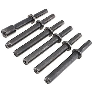 ChgImposs 6pcs Hard 45# Steel Solid Air Rivet Impact Head Support Pneumatic Tool for Drilling/Rusting Removal