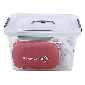 Innouse 12 Qt Storage Container with Lid, 1 Pack Latching Box, Clear Bin with Handle