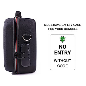 Magictodoor Locking Carrying Case for Nintendo Switch / Switch OLED Protective Hardshell Messenger Bag for Console, 2 Pro Controller, Dock, AC Adapter Cable & Accessories