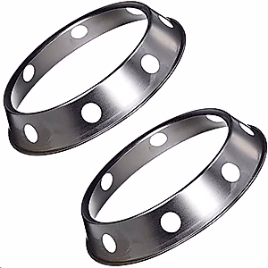 Stainless Steel Wok Ring Wok Rack 7¾-Inch and 9¾-Inch Reversible Size (2)