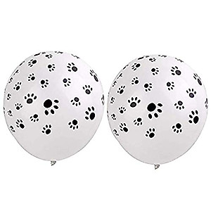Dreamcolor Dog Happy Birthday Decorations Lets Pawty Balloon Dog Cat Party Banner (Silver)