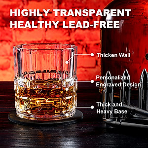 Whiskey Gifts for Men Dad, Best Birthday Gift Ideas for Men from Daughter Son, Stainless Steel Whiskey Stones & Glasses Set, Bourbon Gifts for Men Him Dad Christmas Retirement