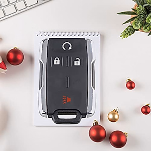 Keyless Entry Remote Control Car Key Fob Fits for 2014-2019 GMC Sierra/Chevy Silverado 2015-2021 GMC Canyon/Chevy Colorado (M3N-32337100 Chrome), Set of 2