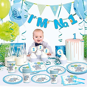 Elephant Baby Shower Decorations for Boy Baby Elephant Baby Shower Decorations Blue Elephant Plates and Napkins Elephant Boy Baby Shower Decorations