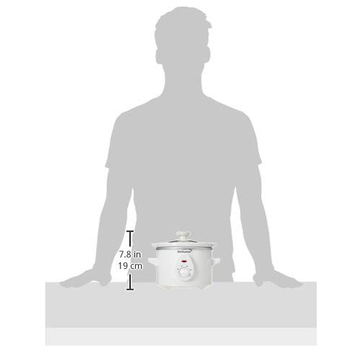 Brentwood Slow Cooker, 1.5 Quart, White