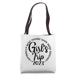 Girl's Trip 2023 For Women Funny Weekend Vacation Girls Trip Tote Bag