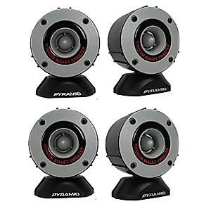 Pyramid TW28 3.75" 600W Super Car Audio Horn Bullet Aluminum Tweeters