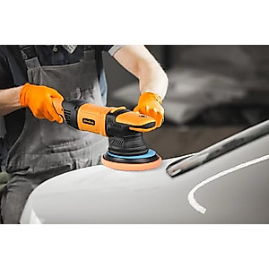 SHINEJACK Car Buffer Polisher kit 6 inch 810w Double Acting Polisher 15mm Long-Throw Orbital Polisher for Car Detailing 1650-4800r