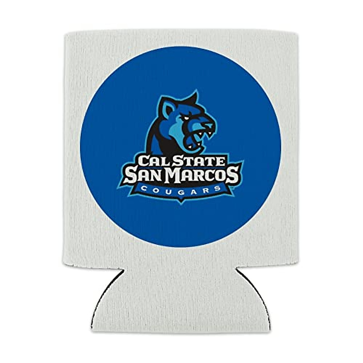 California State University San Marcos Primary Logo Can Cooler - Drink Sleeve Hugger Collapsible Insulator - Beverage Insulated Holder