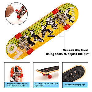 Fingerboard Skatepark Park Ramp Toys Skate Park Kit Ramp Parts for Finger Skateboard Ultimate Parks Training Props With 6 Finger Deck and 3 Finger Skateboard Fun Finger Skate Toys for Kids & Adults