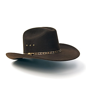 Western Express Faux Felt Finish Cowboy Hat - Cattleman Style with Gold Hat Band | Cowboy Hats for Men and Women