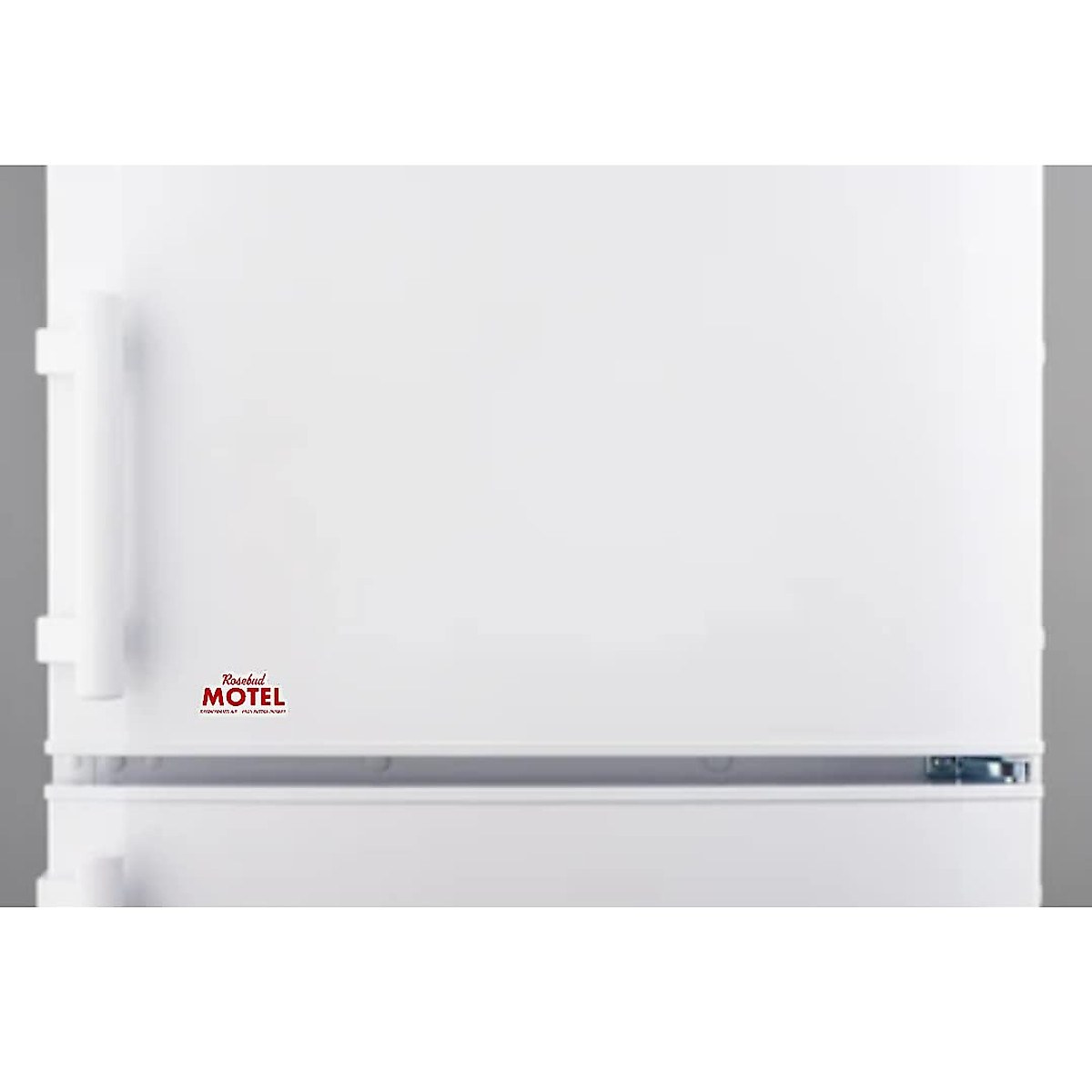 Schitt Swag Creek Small Magnet - Rosebud Hotel Logo - 2.7" by 1`.4" - David, Alexis, Johnny & Moira - Perfect for The Refrigerator, Dorm, Garage, Locker, Vehicle and More! (Small 2.7" by 1.4")