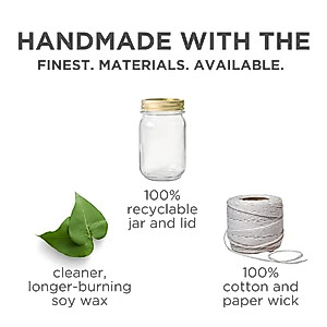 Stillwater Bath and Body Emergency Candle | Clean Burning Unscented Uncolored Long Burning Soy Wax | 13 Lumens and 80 BTUs | Large 16 oz Jar | Hand Made in The USA