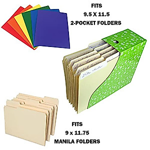 Evelots Set of 6 Magazine File Holder-Organizer-Full 4 Inch Wide-Floral-With Label