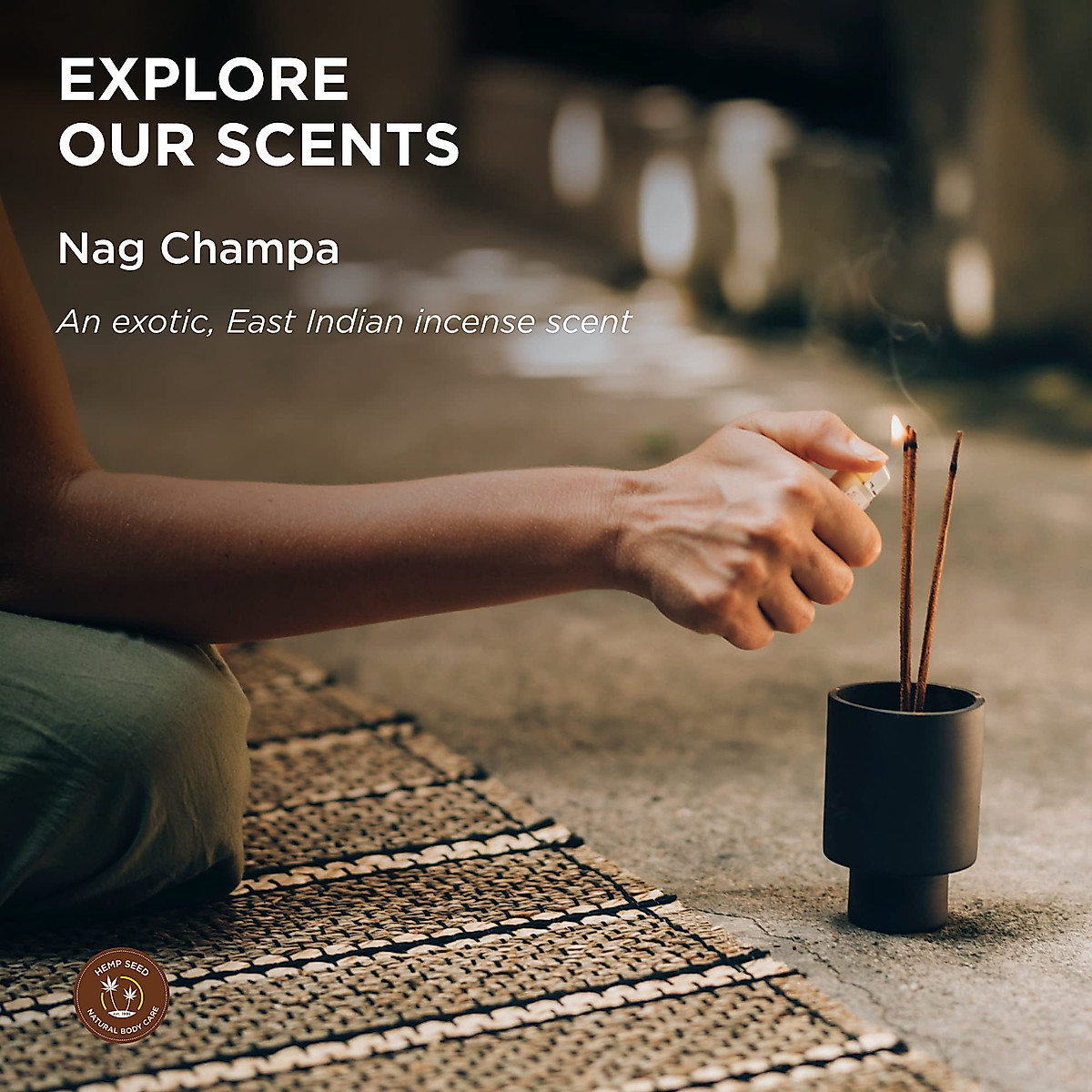 Earthly Body Hemp Seed Hair Care Shampoo, Nag Champa - 8 Fl Oz - Moisturizes Hair, Cleans & Soothes Scalp - Sulfate-Free Formula with Hemp Seed Oil & Coconut Oil - Vegan, Cruelty Free