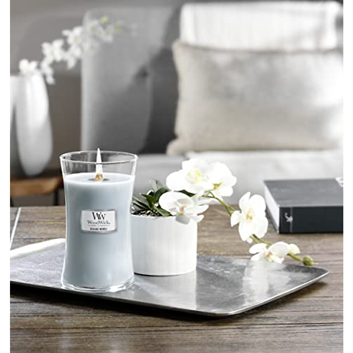 WoodWick Large Hourglass Candle, Seaside Neroli, 21.5 oz (Pack of 2)