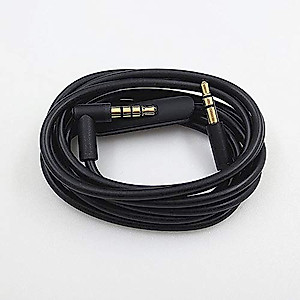 Replacement Audio Cable Cord Wire,Compatible with Beats Headphones Studio Solo Pro Detox Wireless Mixr Executive Pill with in Line Mic and Control (Black)
