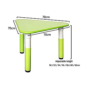 Walnut Children/Kids Study Table and Chair Set, Home/Kindergarten Adjustable Game Table, Dining Table, Childs Studying Painting Home School 1 Table 1 Chairs (Color : Blue)