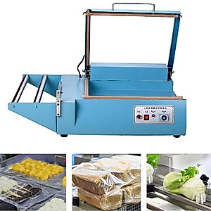 JYXYXSCP Heat Sealer Shrink Wrap Machine Impulse,L-Bar Manual Packing Sealing for Retail Industrial,Adjustable Time,Simultaneous Sealing&Cutting