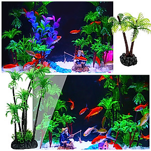 Woohome Miniature Trees Mixed Model Trees, Model Train Scenery Architecture Trees Fake Trees for Building Model, Model Scenery with No Bases for DIY Crafts (3 PCS)