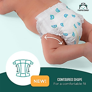 Amazon Brand - Mama Bear Gentle Touch Diapers, Hypoallergenic, Size 1, 196 Count (4 packs of 49)