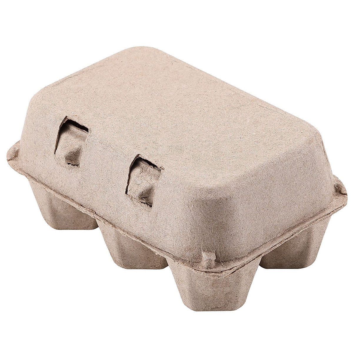 Half Dozen Egg Cartons 50 Pack, Blank Natural Pulp Egg Cartons 6 Count for Chicken Eggs Reusable, Storage Tray Strong for Holds Up to Six 6 Egg Carton Cardboard Paper Holder Container for Refrigerator