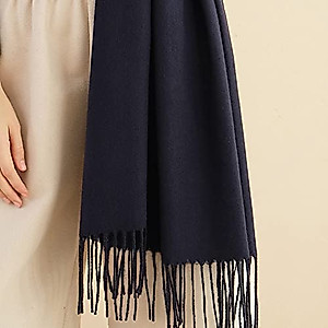 Sumato Scarf for Women Fall Winter Lightweight Shawl Wraps Long Women Scarves Warm Cashmere Feel Tassel Soft Brown