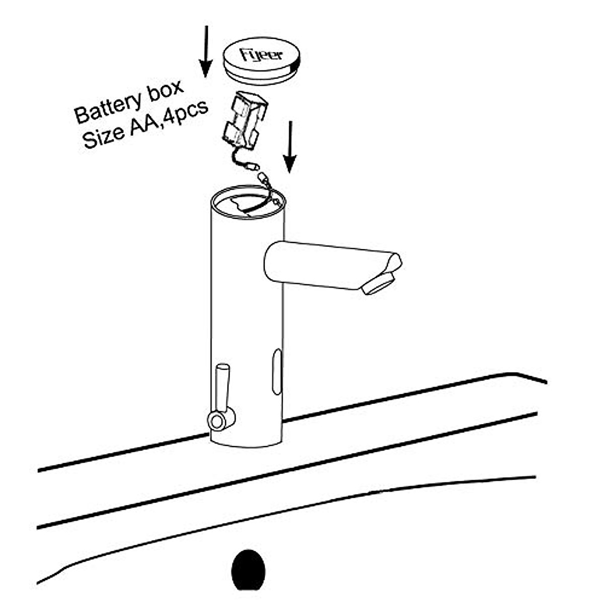 Fyeer Automatic Electronic Sensor Touchless Faucet, Motion Activated Hands-Free Bathroom Vessel Sink Tap, Temperature Adjustable knob, Hot and Cold Mixer, Chrome Polished Finish…