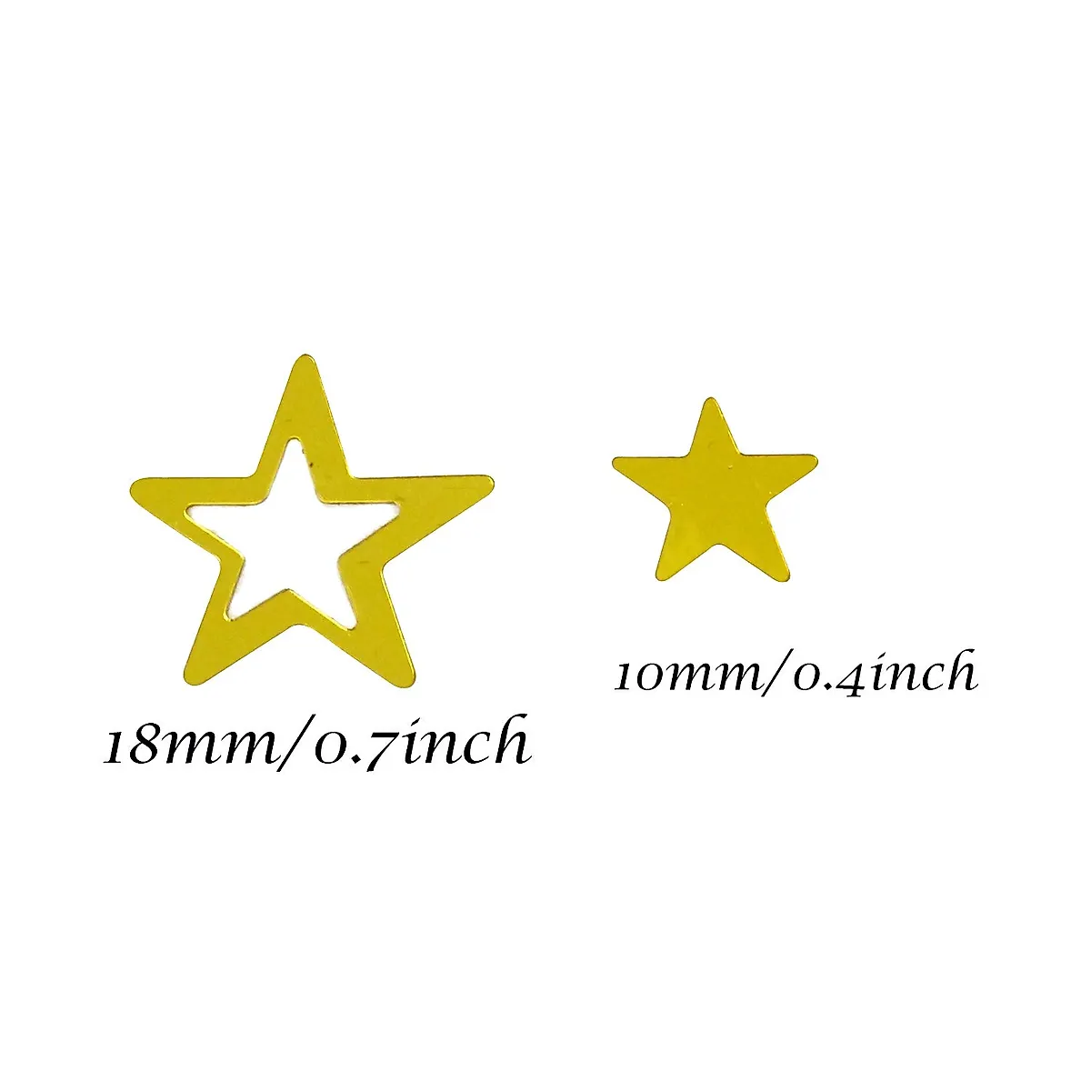 Honbay 60g 2.1 Ounce Gold Star Confetti Star Sequin for Wedding, Birthday, Party, Festival Decorations, Hollow and Solid