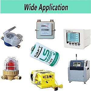 KANGLEUS (5/10 Pack) LS14250 LS 14250 C 1/2 AA 3.6v Lithium Battery 1200mAh Replace for SAFT LS14250 Battery (10-Pack)