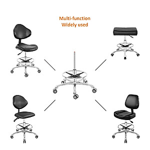 Nazalus Metal Chrome Foot Rest Foot Ring 16 inches Diameter for Drafting Chair Office Stool
