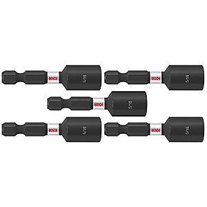 BOSCH ITNS516B 5-Pack 1-7/8 In. x 5/16 In. Impact Tough Nutsetters