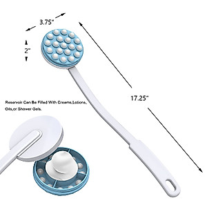 oneleaf Lotion Applicator and Massager – Handheld Long Handled Easy Reach Roll-On for Sunscreen, Cream, Shower Gel on Back, Legs and Feet