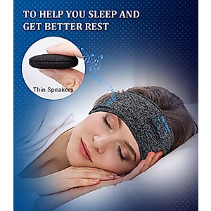 Perytong Sleep Headphones - Bluetooth Headband Christmas Theme Headphone Headband Earbuds Over On Ear Headphones for Side Sleepers Tech Gadgets Birthday Gifts for Women Men Sleeping Running