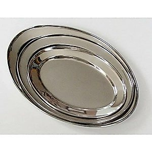 3 Pc. Stainless Steel Oval Serving Set 14 In, 16 In, 18 In