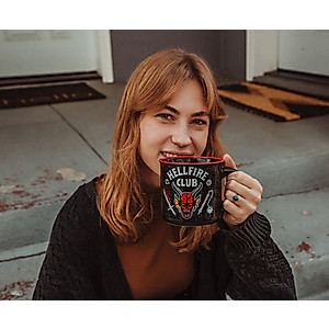 Silver Buffalo Stranger Things Hellfire Club Ceramic Camper Mug, 20 Ounces