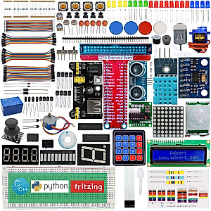 Gewbot New Ultimate Starter Learning Kit for Raspberry Pi 3 2 Model B/B+ Python ADXL345 GPIO Cable DC Motor, Raspberry Pi Starter Kit with PDF Guidebook