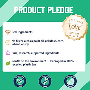 Cat Hairball Support, Hairball Remedy Cat Treats, Cat Furball Treatment, Supports Skin & Coat, Digestion, Cat Supplements, 150 Tablets