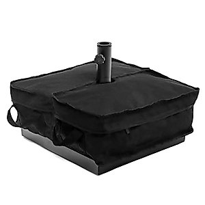 Trademark Innovations UMBSE-WT-SQ 18" Square Fillable Detachable Umbrella Base Weight, Black
