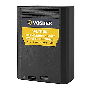 Vosker Extra Rechargeable Lithium Battery Pack for V300 Mobile Security Camera, Long Lasting Lithium Battery, Fast Charge 14 000mAh Capacity, Weather Resistant