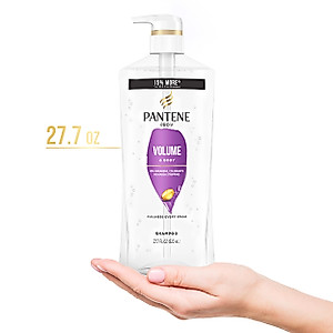 Pantene Shampoo Twin Pack with Hair Treatment, Volumizing Shampoo for Volume & Body, Safe for Color-Treated Fine Hair, 27.7 Fl Oz Each, 2-Pack + Miracle Rescue Shot (0.5 Oz)