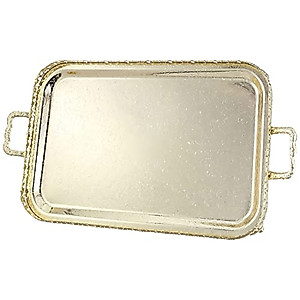 Plateau de service - plaqué argent 64x34cm