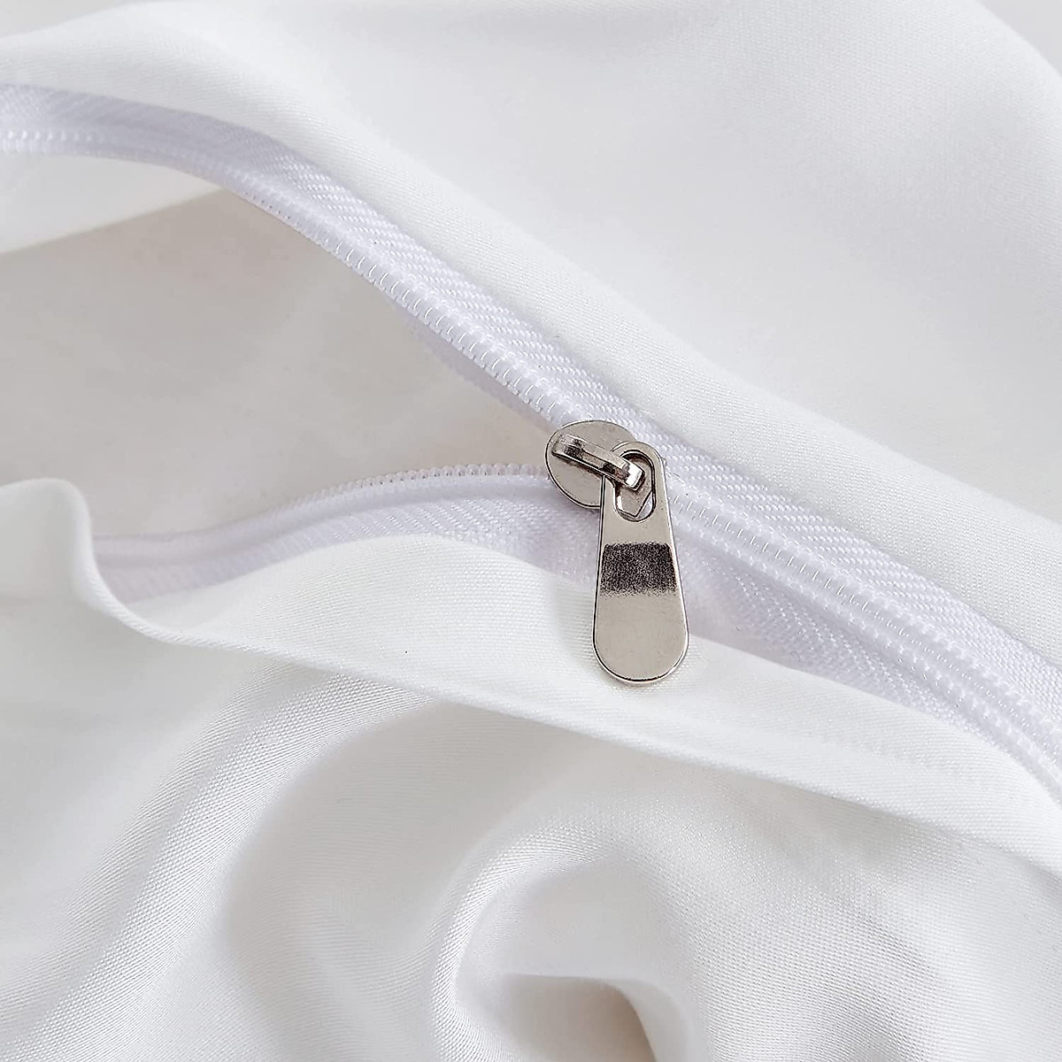 Premium Quality 120x120 Super King Plus White Solid Duvet Cover Set Zipper Closure & Corner Ties Easy Fit,Breathable 800-TC Ultra Soft Pillow Sham 2pc 100% Soft Egyptian Cotton